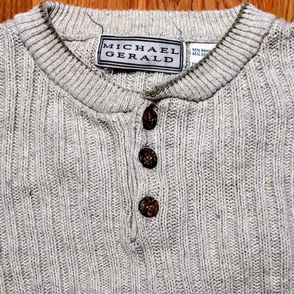 Michael Gerald | Sweaters | Vintage Michael Gerald Men Henley Sweater ...